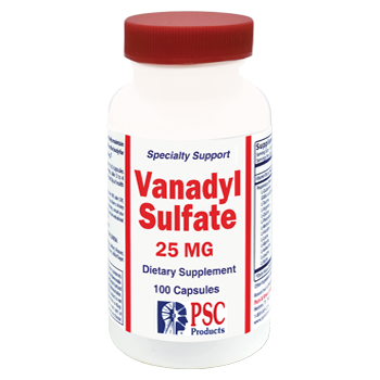 Vanadyl Sulfate 25 mg, 100 Capsules | Painstresscenter.com – PSC ...
